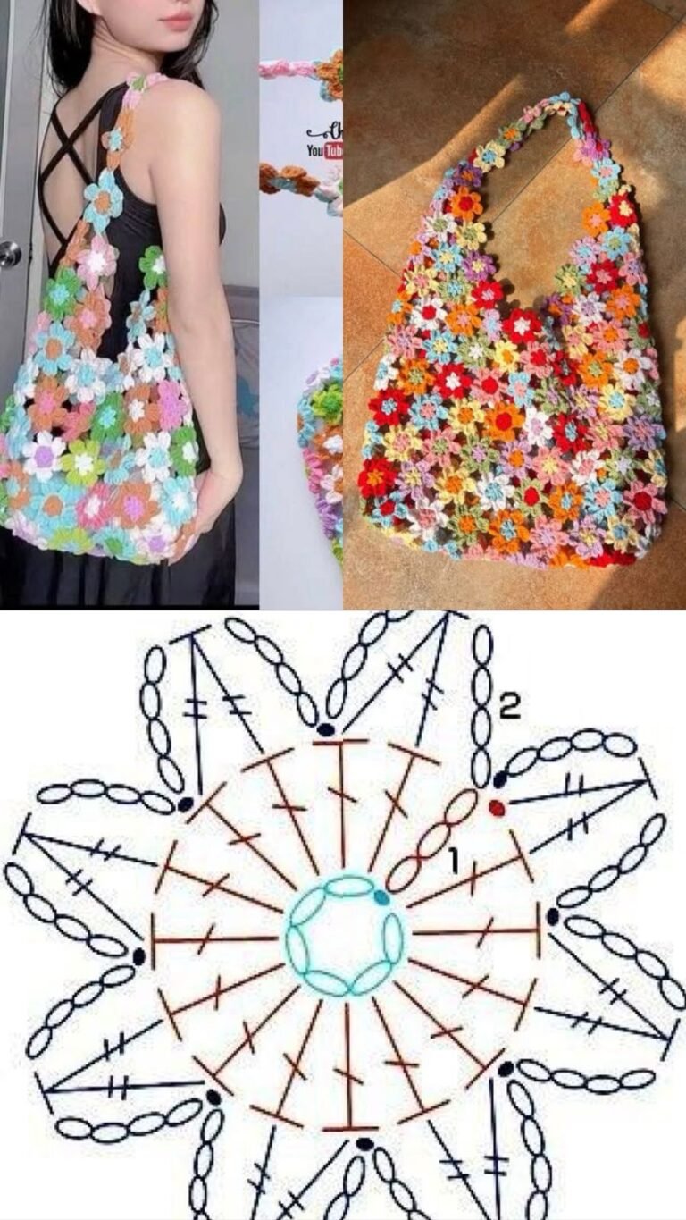 Crochet Flower Bag Tutorial - Free Patterns