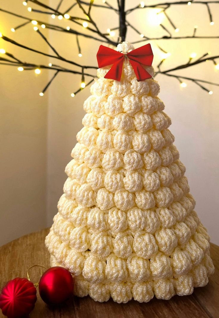Crochet Christmas Bobble Tree Tutorial - Free Patterns