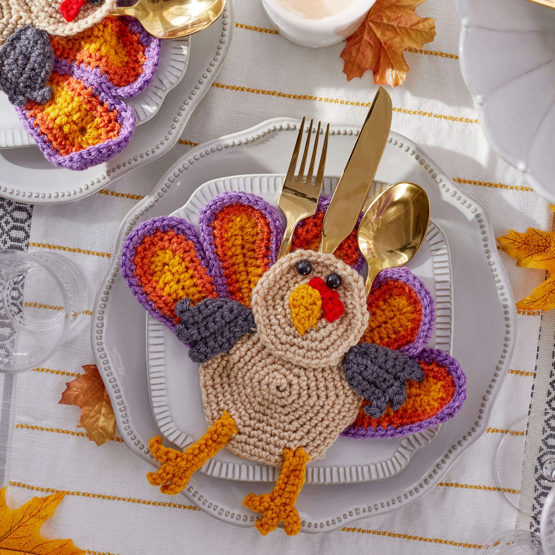 Crochet Turkey Silverware Holder Pattern - Free Patterns