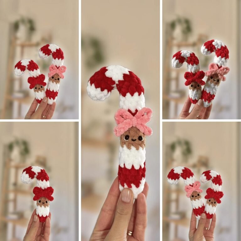 Crochet Candy Canes Pattern - Free Patterns